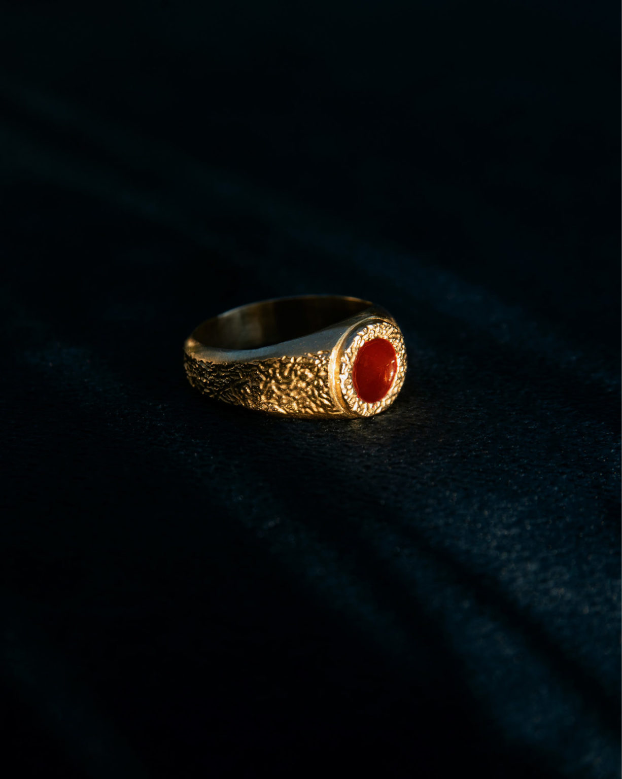 Bague Abysse - Gold plated - Rouge Brun - HYQS
