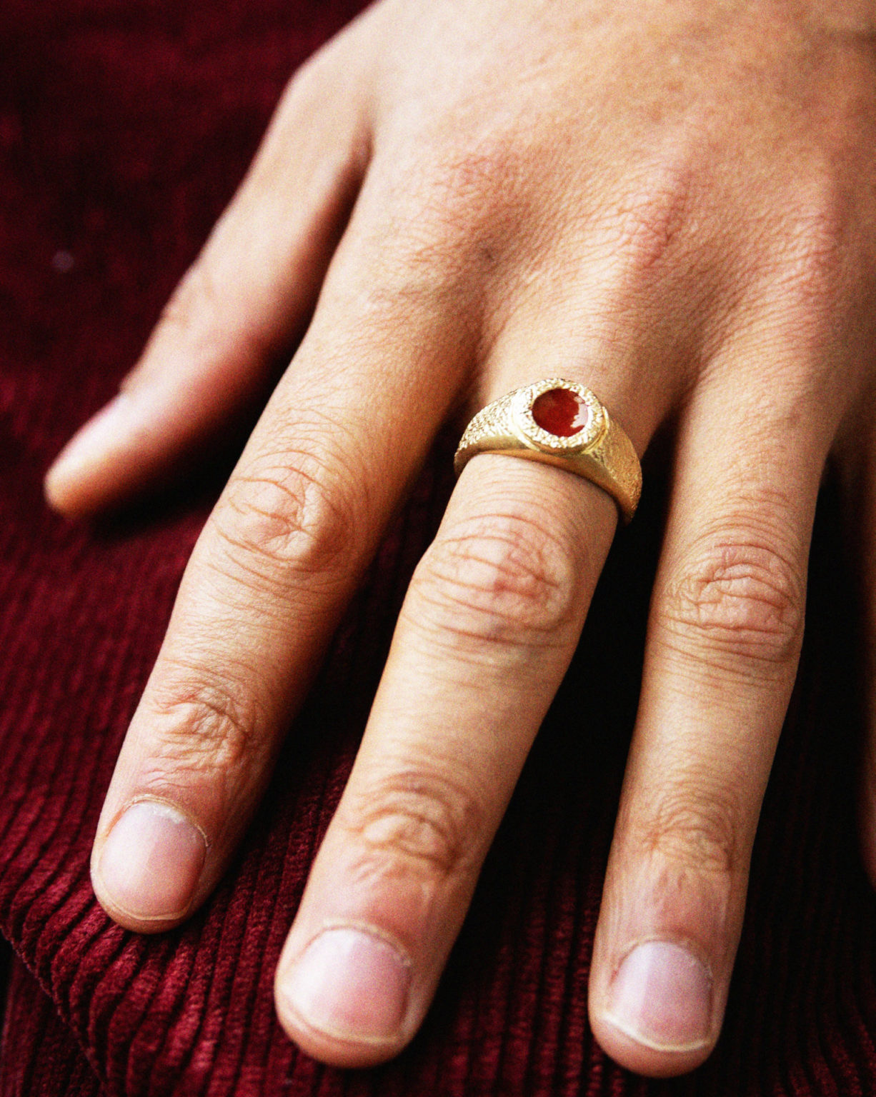 Bague Abysse - Gold plated - Rouge Brun - HYQS
